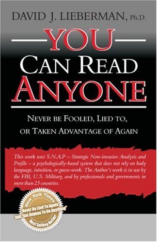 You Can Read Anyone, David J. Lieberman. (Paperback 0978631307) You Can Read Anyone, David J. Lieberman. (Paperback 0978631307)